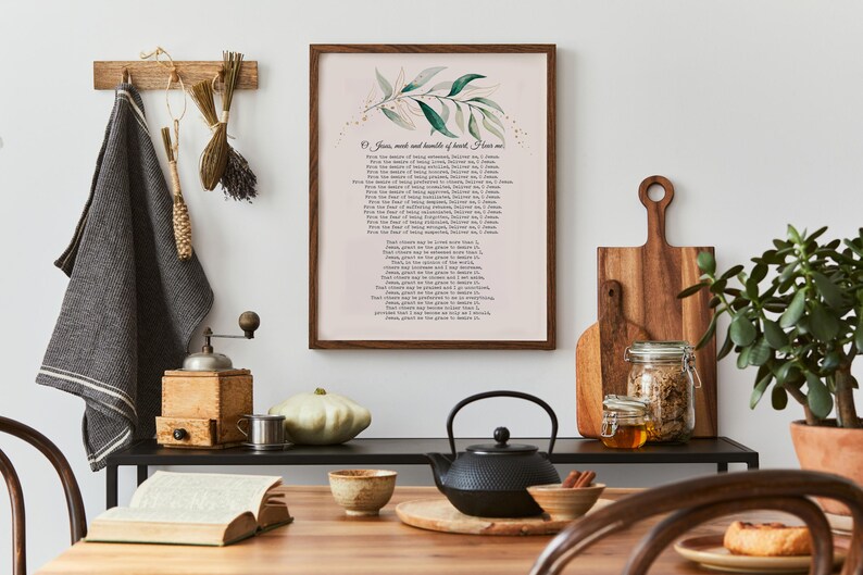 Litany of Humility Prayer Printable – Catholic Wall Art, Instant ...