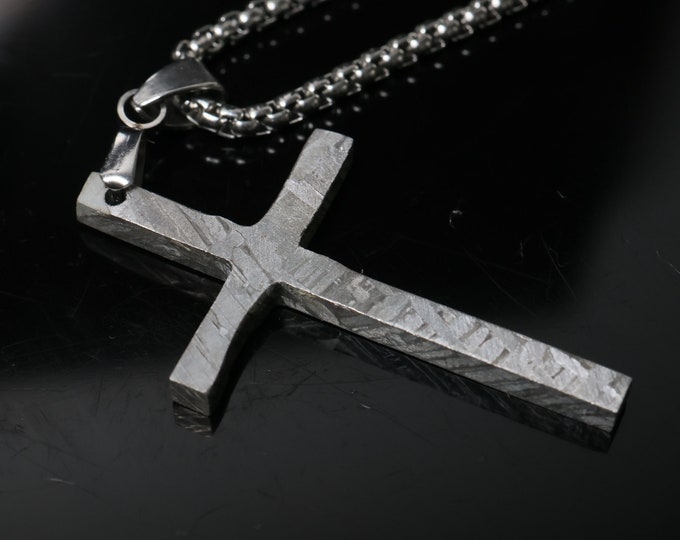 Meteorite Necklace, Meteorite Carving, Cross Pendant, Gift,z426 - Etsy