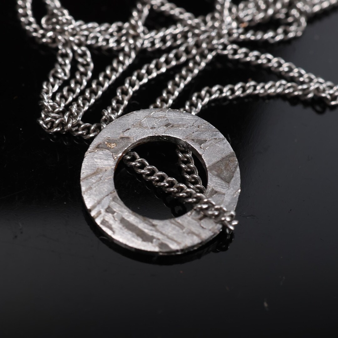 Natural Meteorite Carving Full of Geometric Beauty SMALL Circular IRON ...