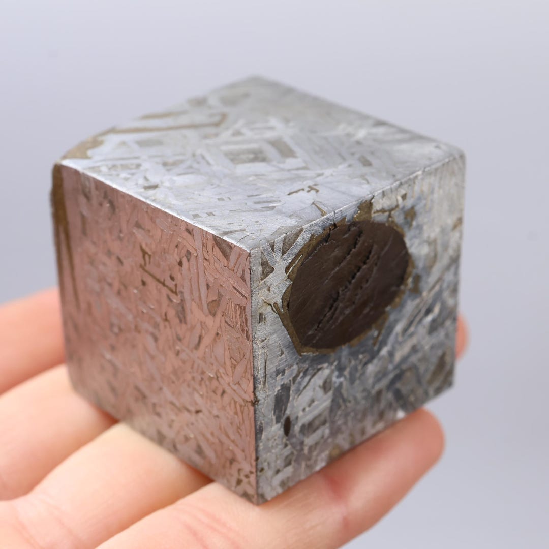 253g Meteorite Cube , Natural Muonionalusta Meteorite, Meteorite Gift ...