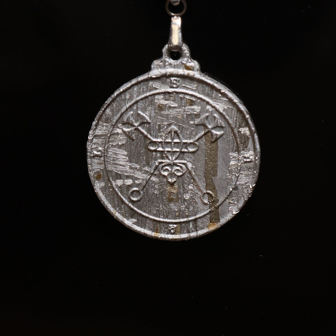 Sigil Of King Bael Sigil Of Demons Demon Seal Pendant Celestial Necklace Iron Meteorite Pendant