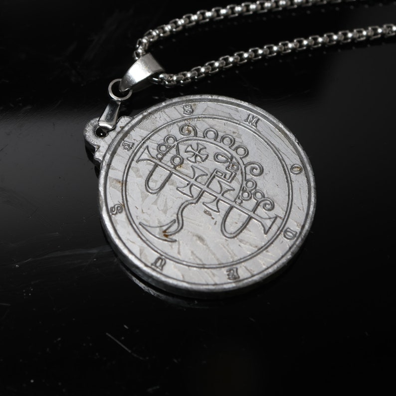 Sigil of Asmoday Sigil of Demons, Demon Seal Pendant Celestial Necklace IRON Meteorite Pendant ...