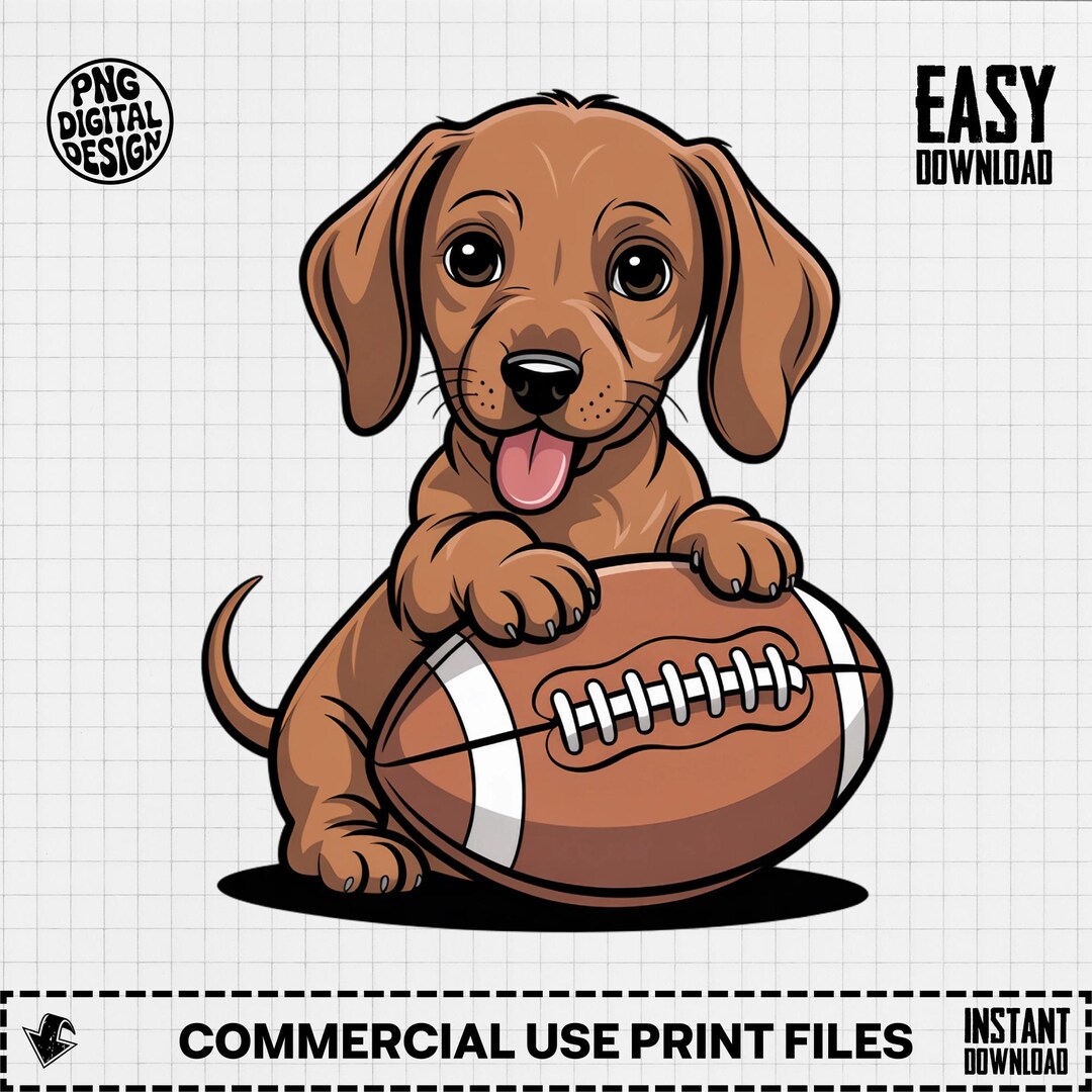 Dachshund Puppy PNG, Football Clip Art, Cute Dog Clipart, Sports Png ...
