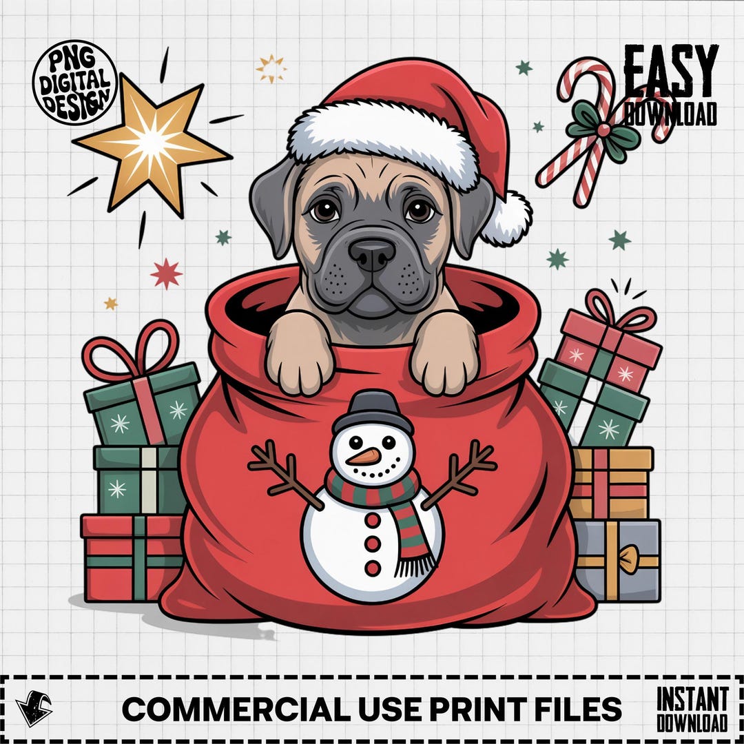 Cane Corso - Christmas - PNG - Sublimation Design - Etsy