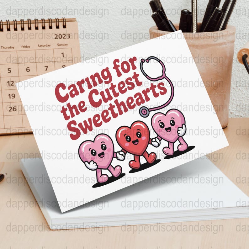 Caring for the Cutest Sweethearts PNG Nurse Valentine Heart Characters ...