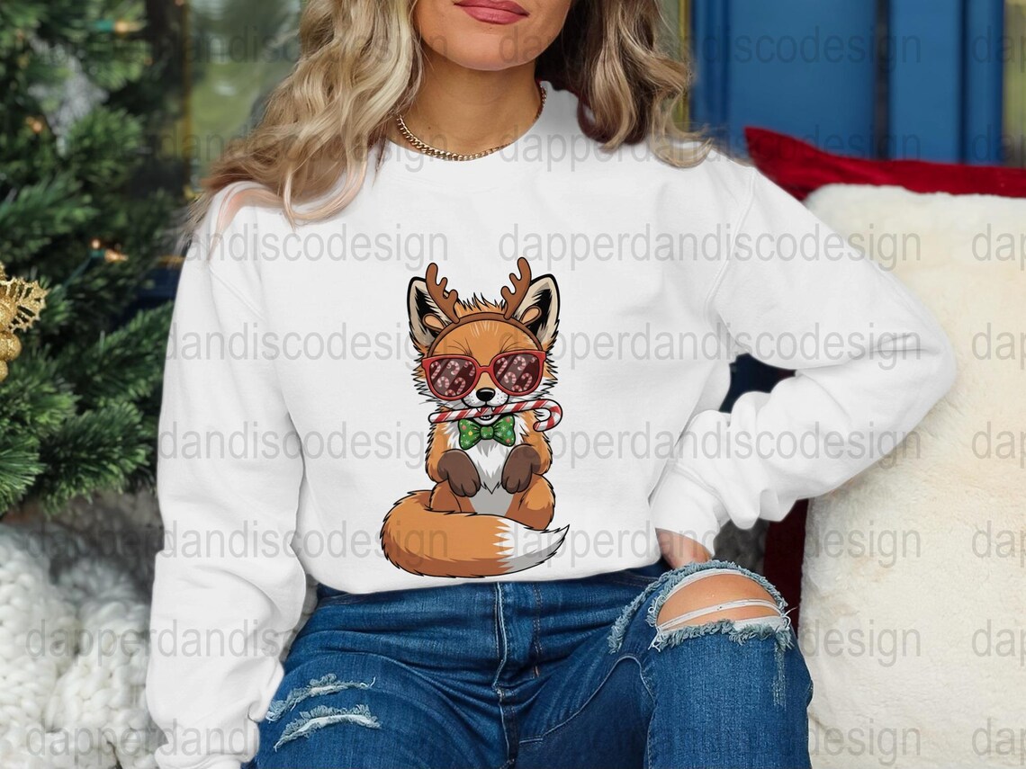 Christmas Fox PNG, Reindeer Antlers, Candy Cane Clip Art, Holiday Bow ...
