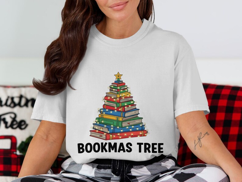 Bookmas Tree PNG, Book Christmas Tree, Reading Holiday Png, Christmas ...