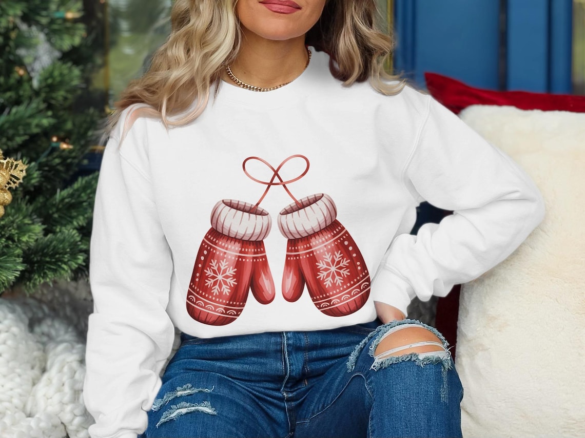 Winter Mittens PNG, Watercolor Mittens Clipart, Christmas Mittens Png ...