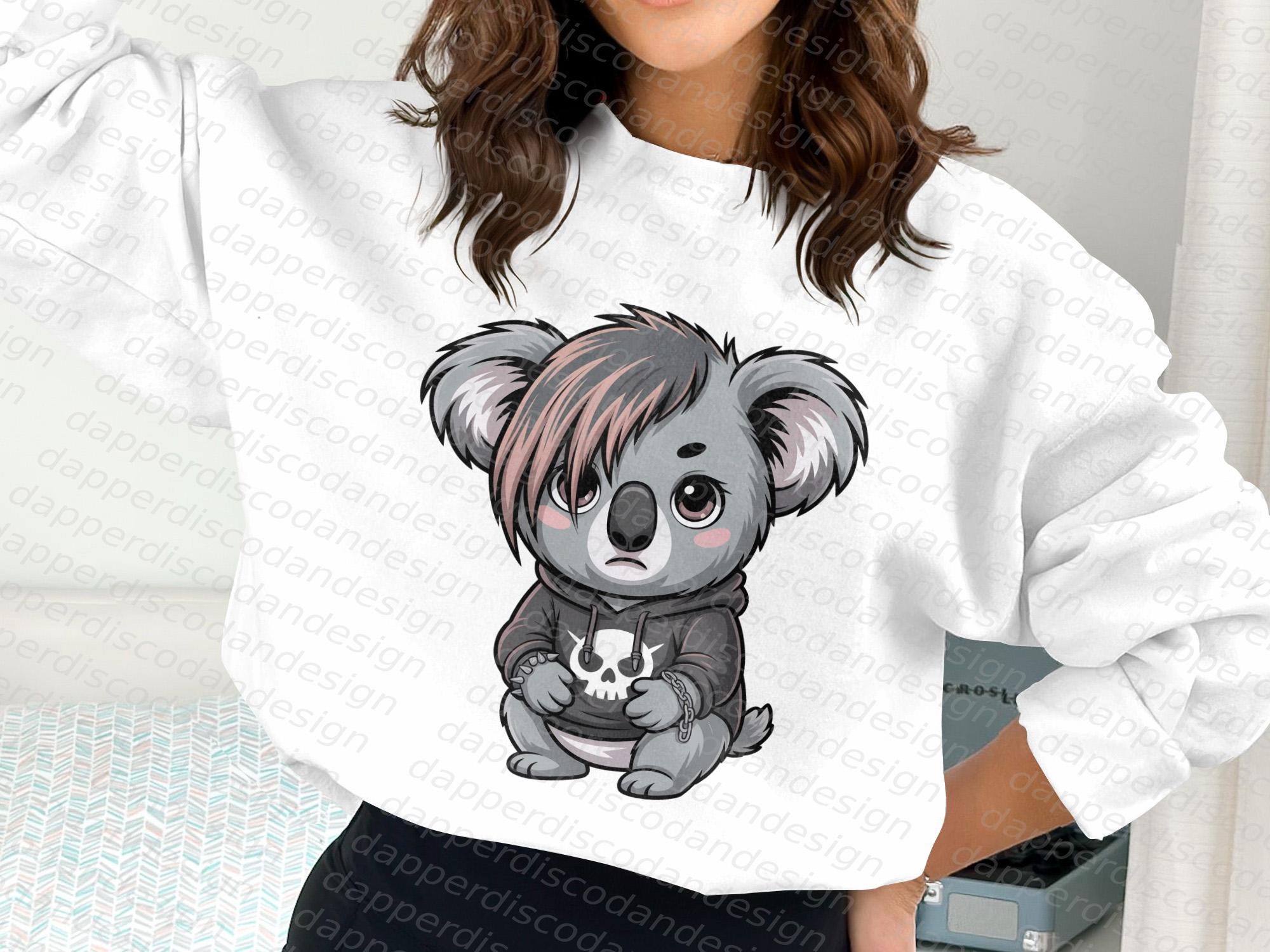 Emo Animal Clipart Bundle - 12 Pngs - Punk Animals in Skull Hoodies ...