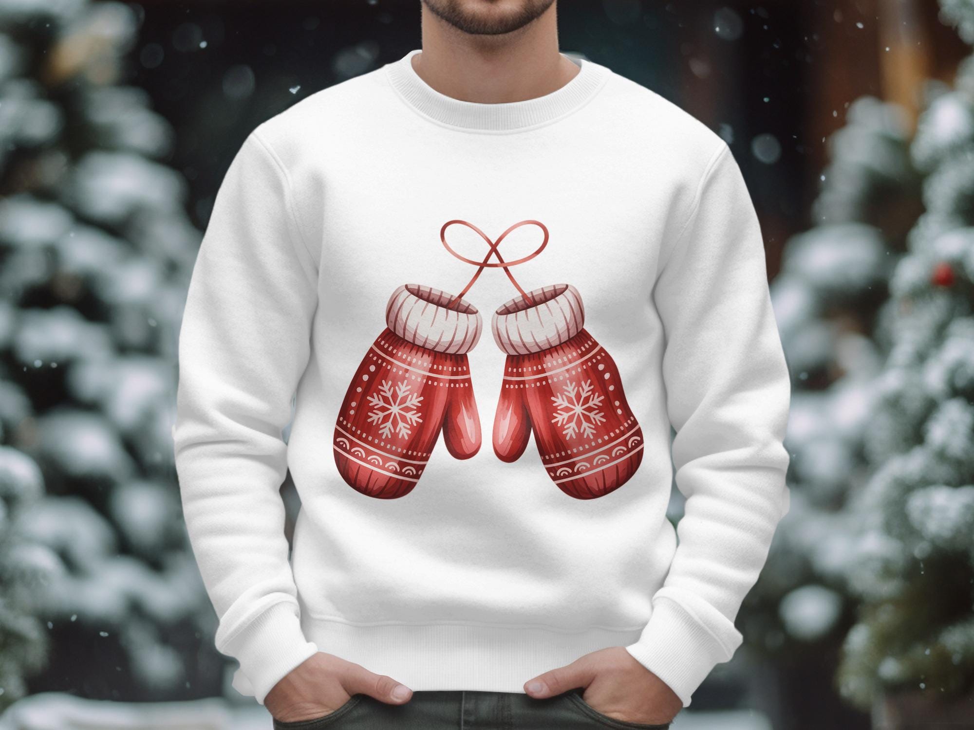 Winter Mittens PNG, Watercolor Mittens Clipart, Christmas Mittens Png ...