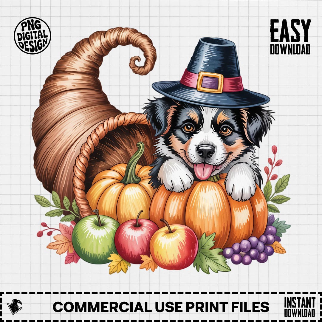 Pilgrim Dog PNG, Fall Dog Clipart, Thanksgiving Png, Puppy Png, Harvest ...
