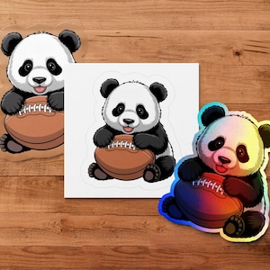 Panda Football PNG, Cute Panda Bear Clipart, Football Lover Panda ...
