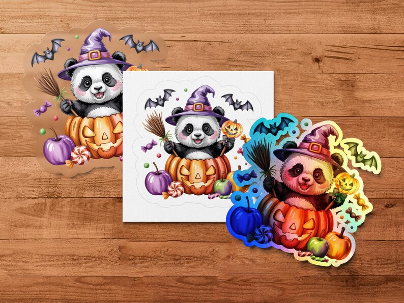 Halloween Panda Clipart, Cute Animal Clipart, Panda in Pumpkin ...