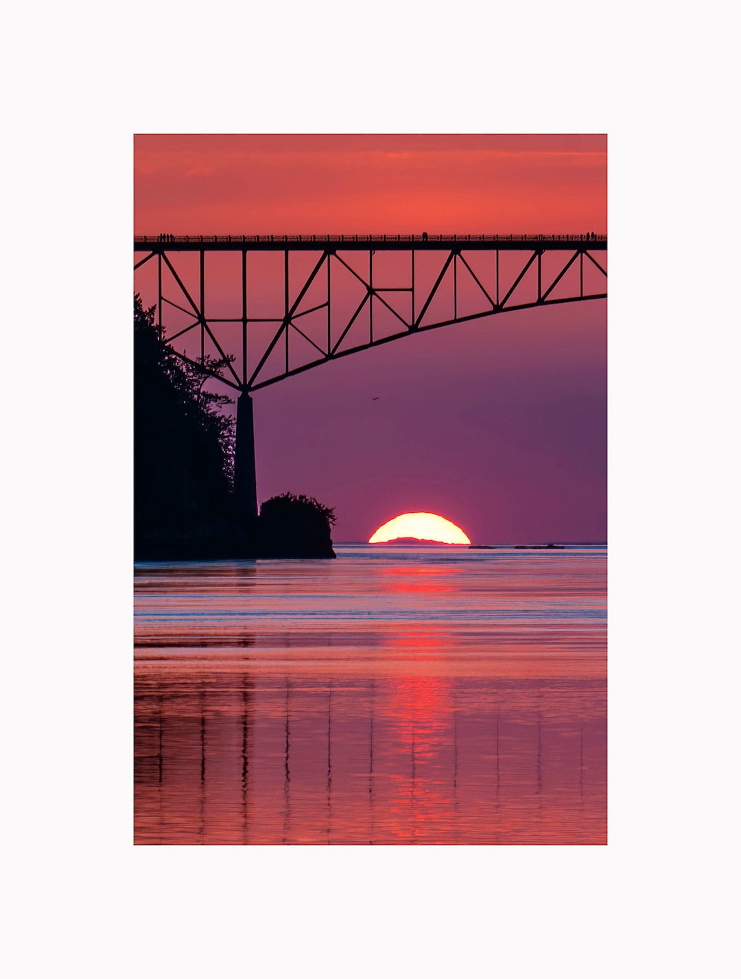 Deception Pass Bridge Sunset Photography Wall Art Bridges Fine Art ...