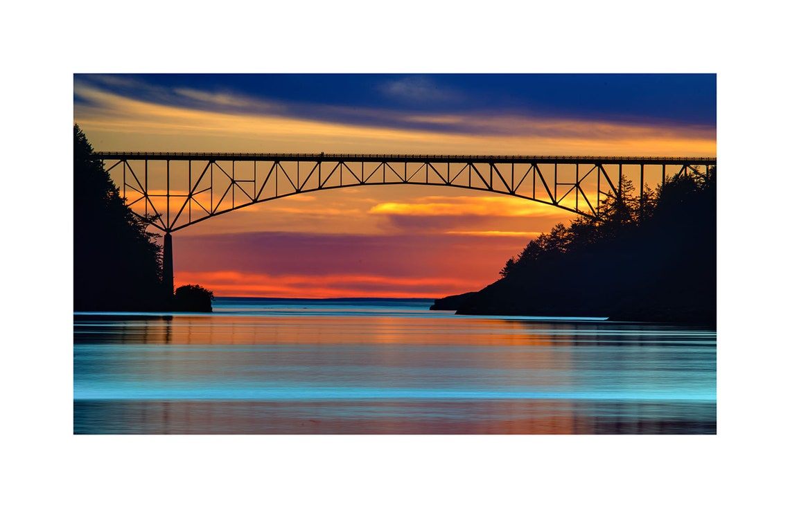 Deception Pass Bridge Landscape Photography Wall Art Fine Art ...