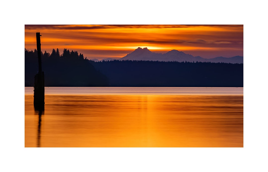 Golden Winter Sunset - Puget Sound - Art - Landscape Photography ...