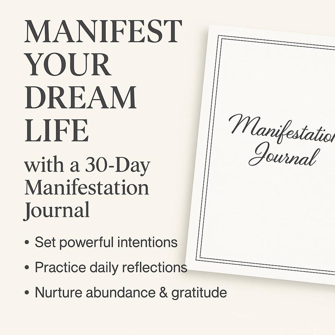 30-day Manifestation Journal – Printable Guided Law of Attraction ...