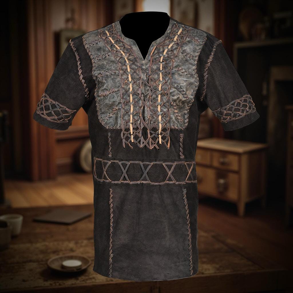 Ragnar Lothbrok Viking Leather Jacket - Handmade Viking Vest - TV ...