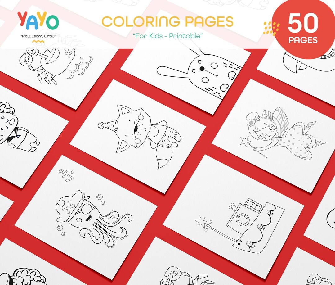 50 Printable Coloring Pages for Kids,preschool Coloring Printable ...