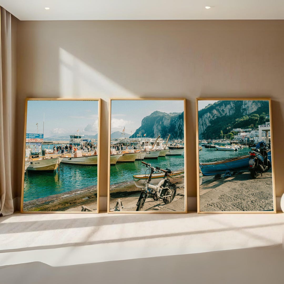 Cityscape Photography, Set of 3 Sea View Poster, Home Decoration ...