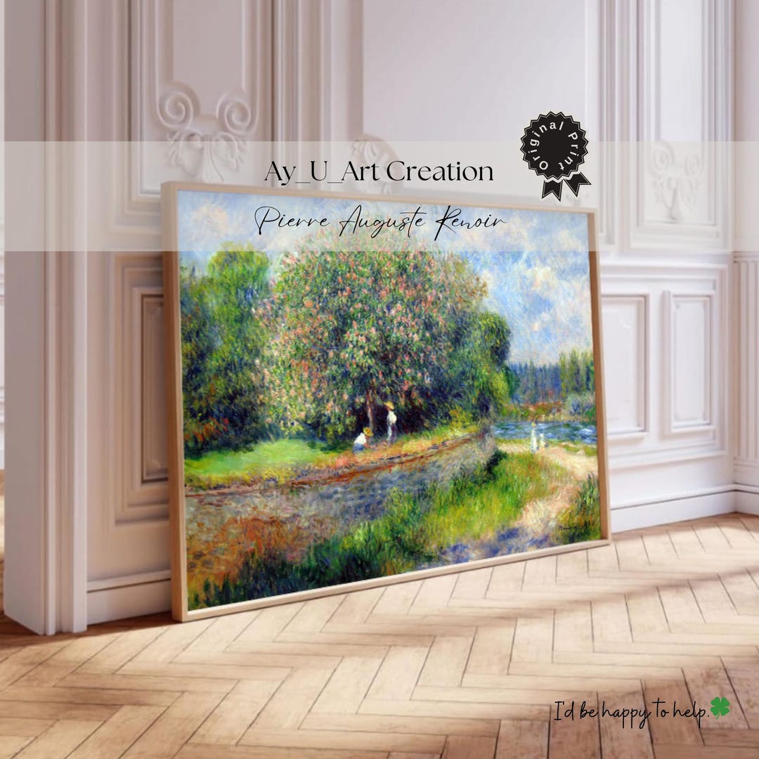 Renoir Spring Landscape Art Print, Blooming Chestnut Tree - Etsy