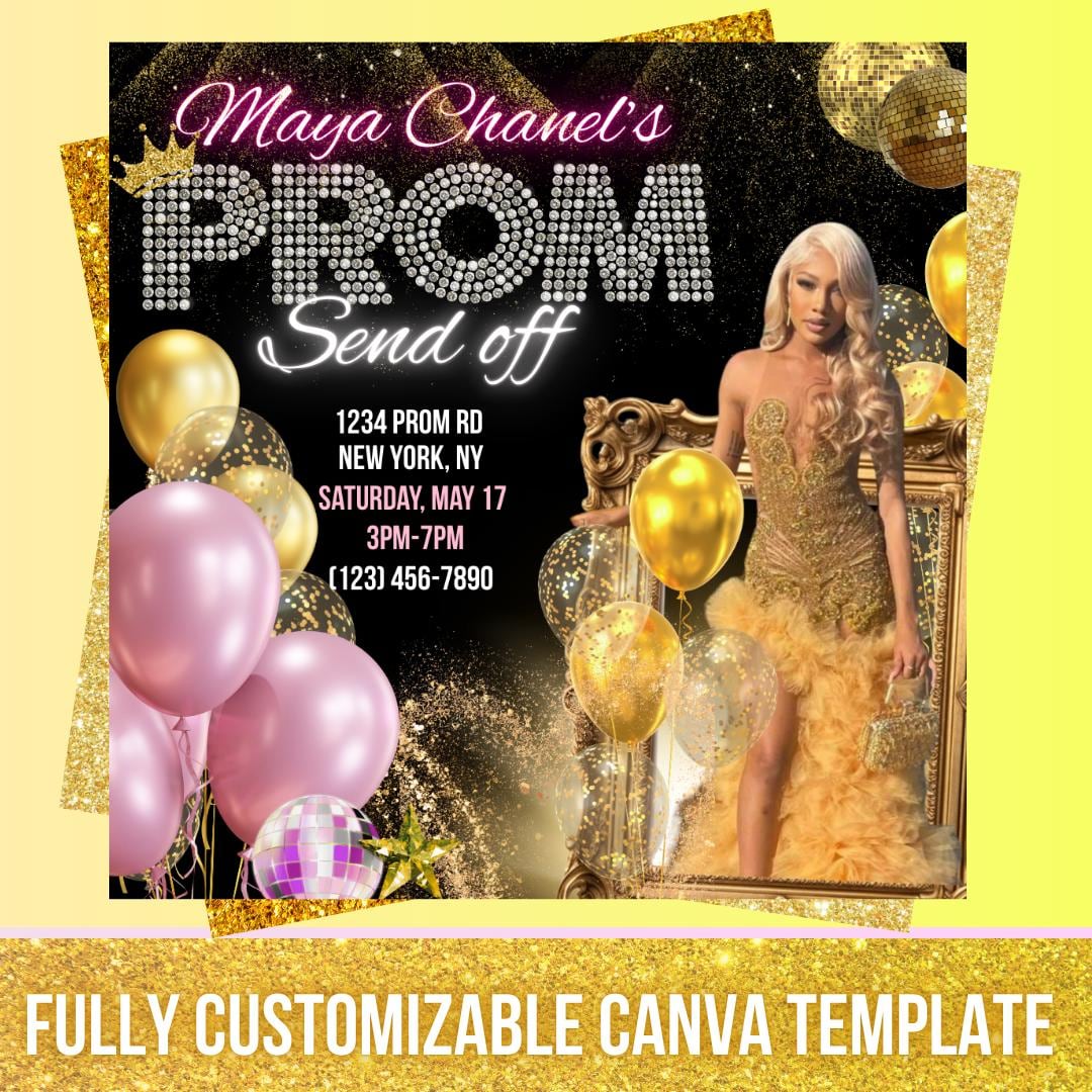 Prom Send off Flyer Prom Send off Invitation Flyer Prom Special Flyer ...