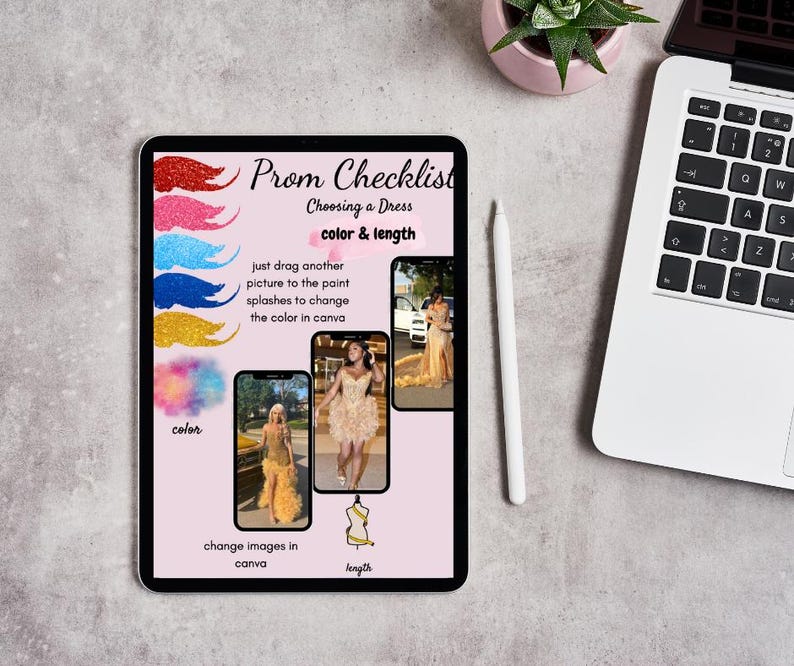Printable Prom Dress Checklists for High School Prom Event Planning ...