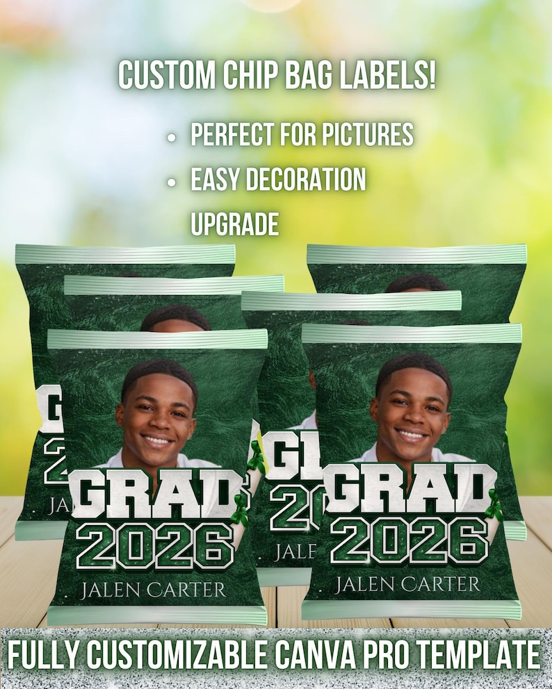 Graduation Flyer Bundle Kit 2026 Green Graduation Party Favor Bundle ...