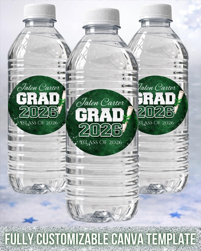 Graduation Flyer Bundle Kit 2026 Green Graduation Party Favor Bundle ...