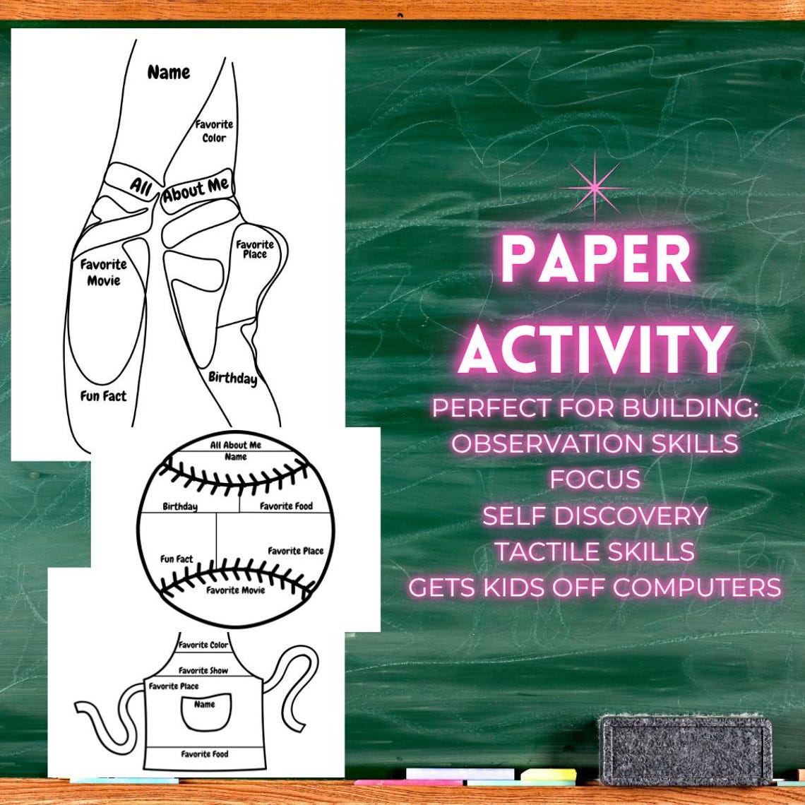 All About Me Back to School Activity All About Me Poster First Day of ...