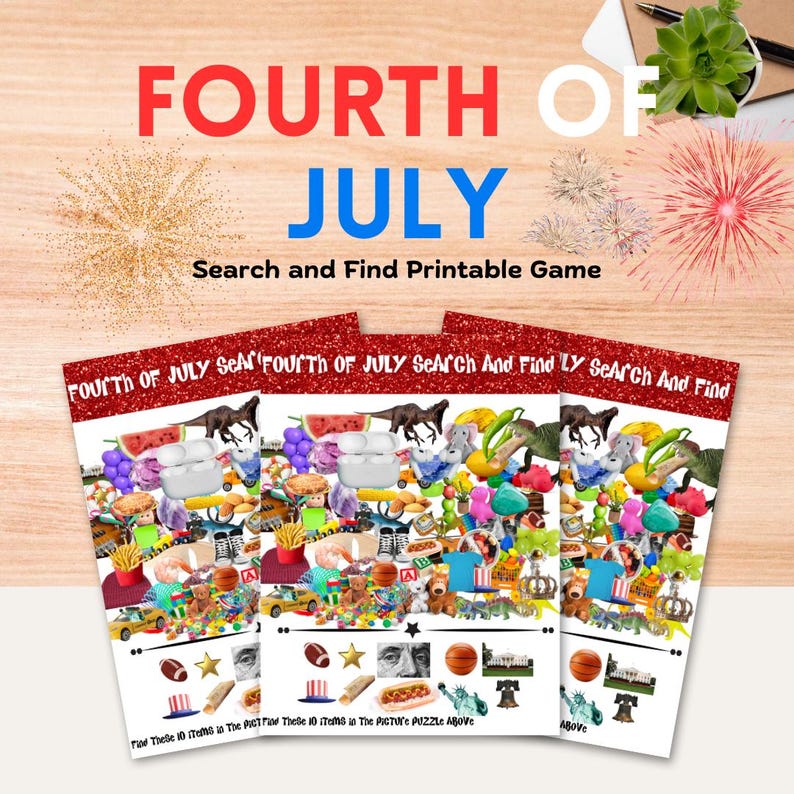 I Spy Printable Coloring Pages I Spy Game I Spy Fourth of July I Spy ...