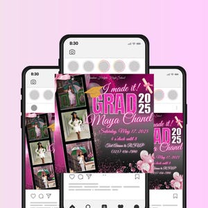 Graduation Flyer Canva Template 2025 High School and College Graduation ...