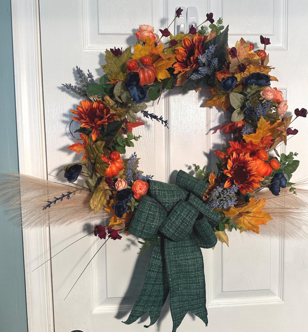 Disney Inspired Fall Harvest Wreath With Hidden Mickey Pumpkins - Etsy