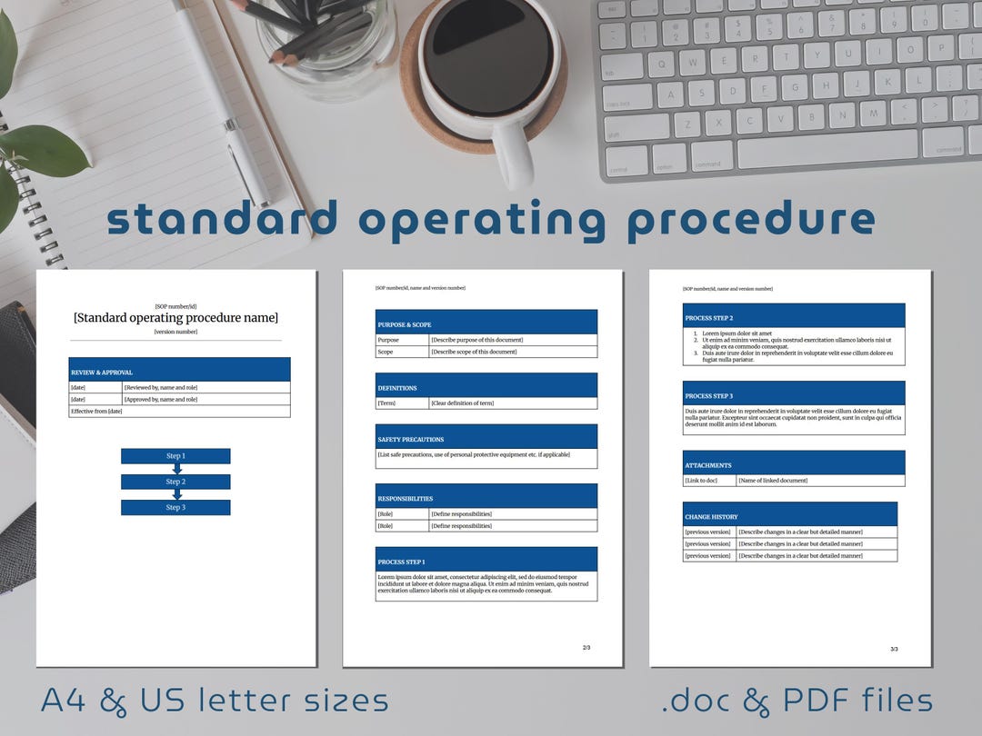 SOP Template | Simple Standard Operating Procedure Template | Easy to ...