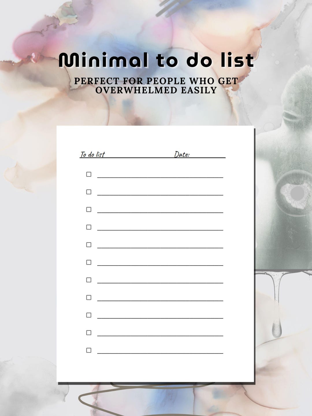 Minimal Printable to Do List for People Who Get Overwhelmed Easily ...