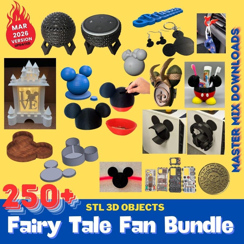 Fairy Tale 3D Printer STL Bundle – 250+ Castles, Crowns, Characters ...