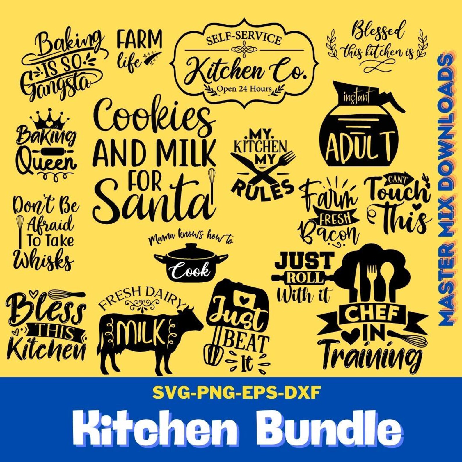 Kitchen SVG Bundle: 300+ Foodie Designs (digital Download) - Etsy