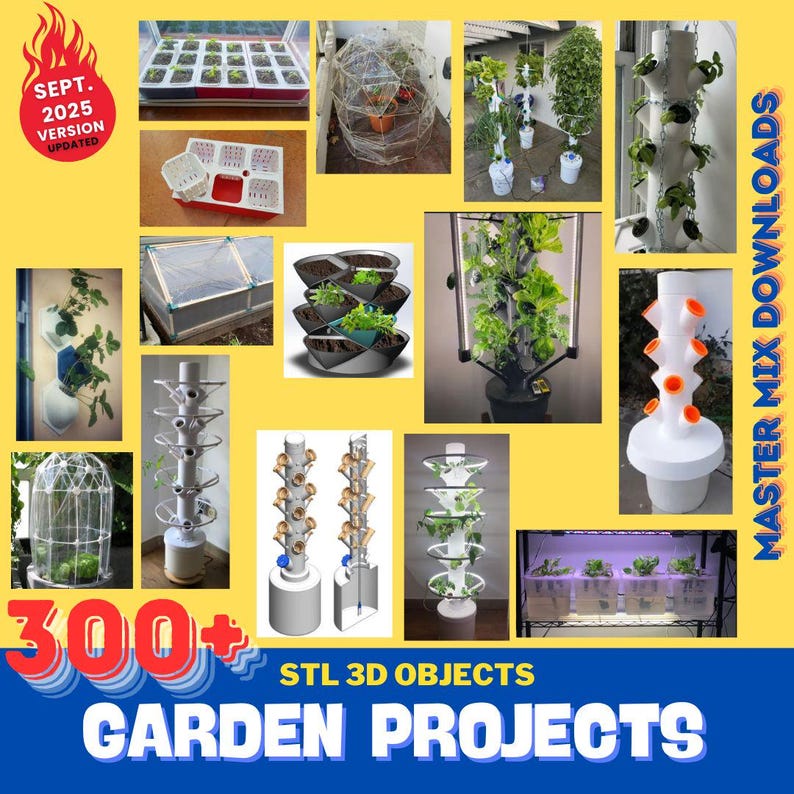 Garden 3D Printer STL Bundle – 300+ Planters, Tools, Hydroponics ...