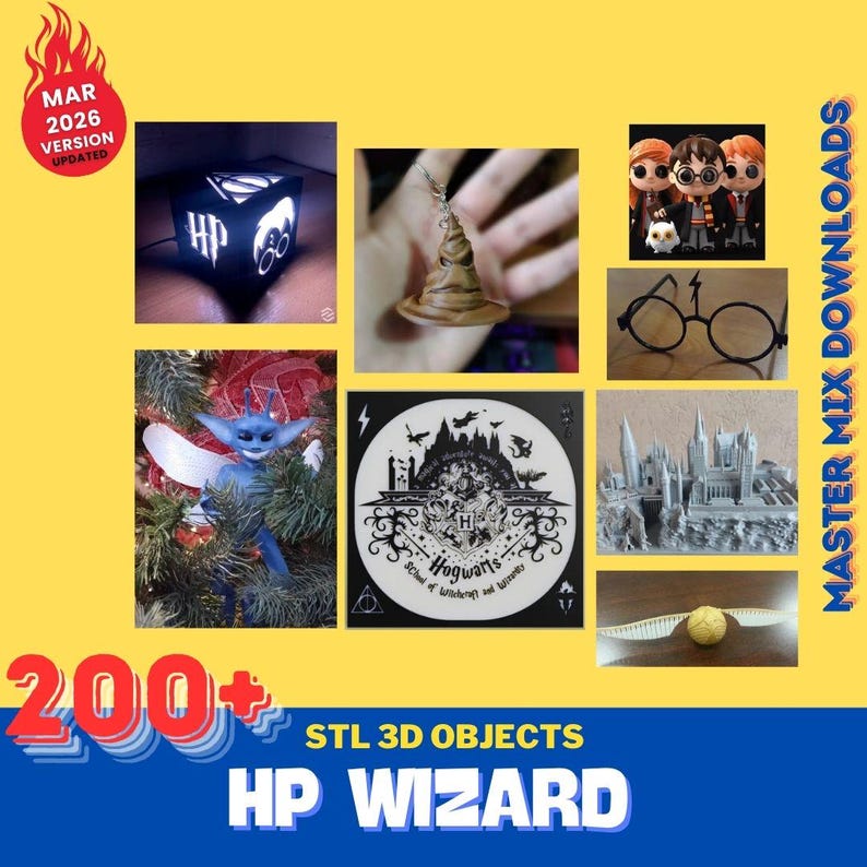 Wizard 3D Printer STL Bundle – 100+ Wands, Chess Pieces, Cookie Cutters ...