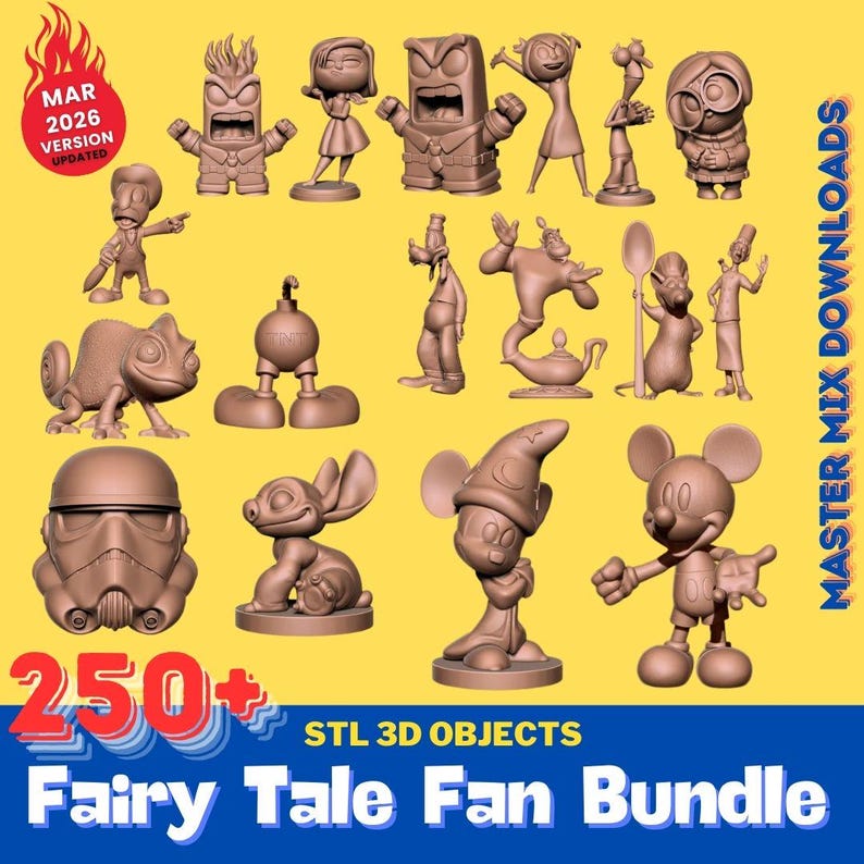 Fairy Tale 3D Printer STL Bundle – 250+ Castles, Crowns, Characters ...