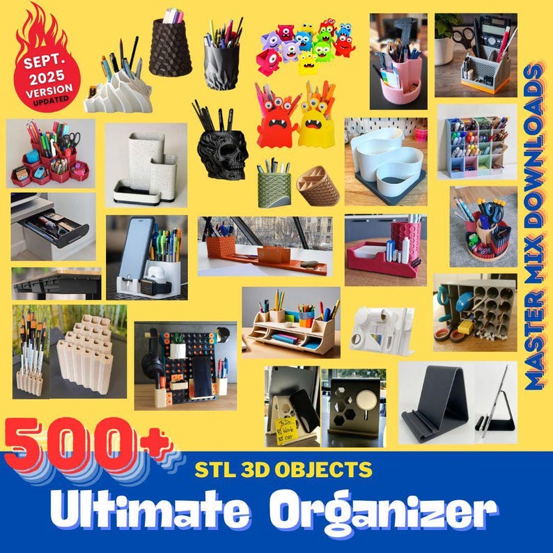 Organizer 3D Printer STL Bundle – 500+ Modular Storage, Pegboard ...