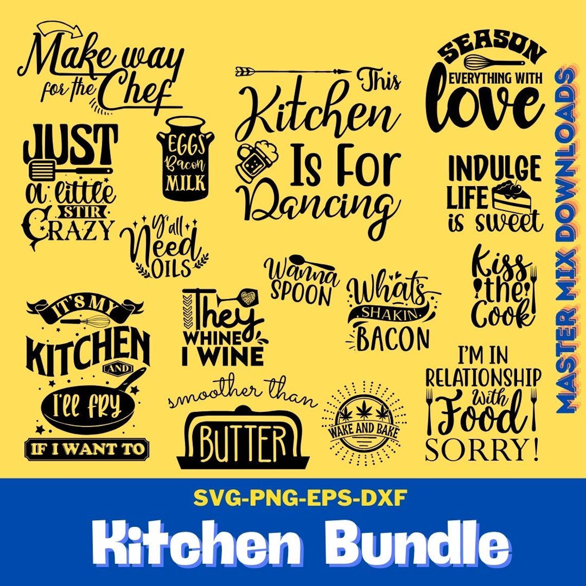 Kitchen SVG Bundle: 300+ Foodie Designs (digital Download) - Etsy