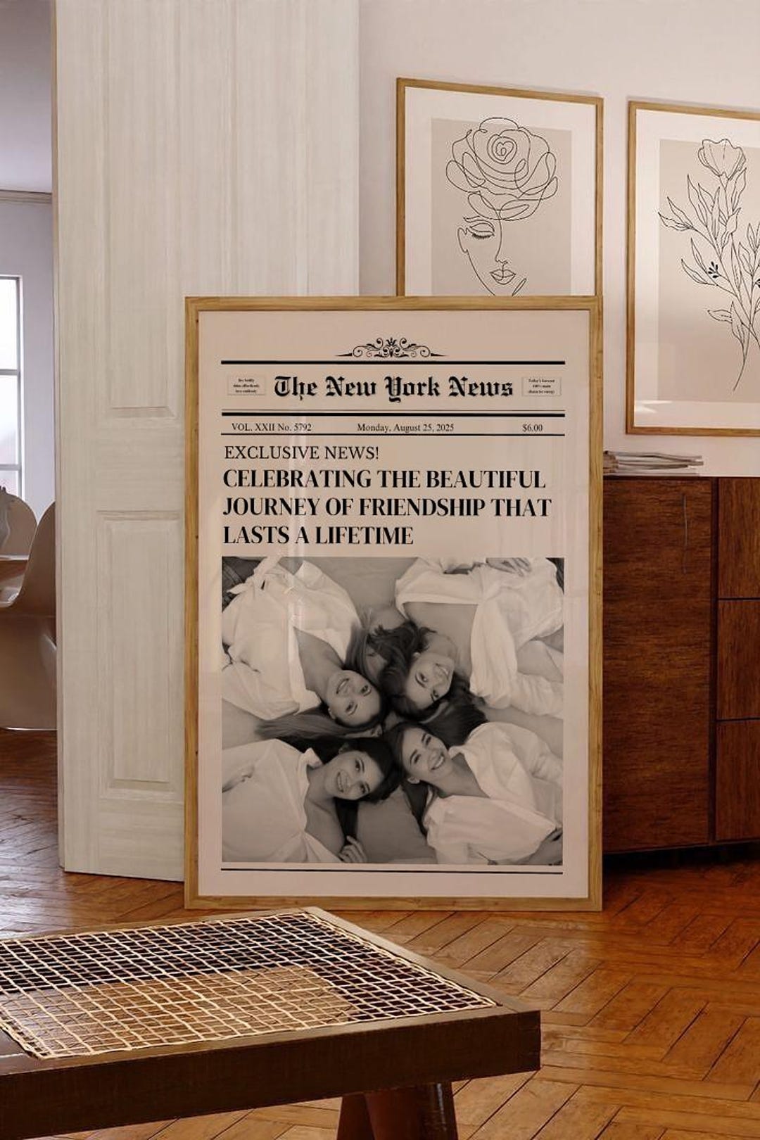 Custom Newspaper Print Wall Art | Personalized Dorm Decor for College ...