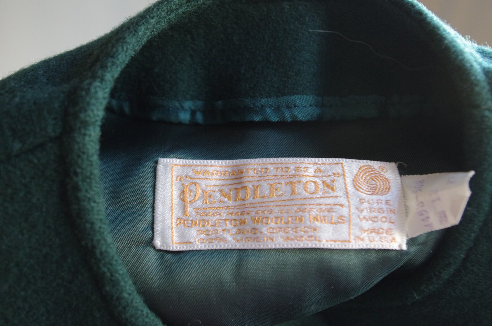Vintage Pendleton Jacket, Forest Green Jacket, Wool Jacket, Short Boxy ...