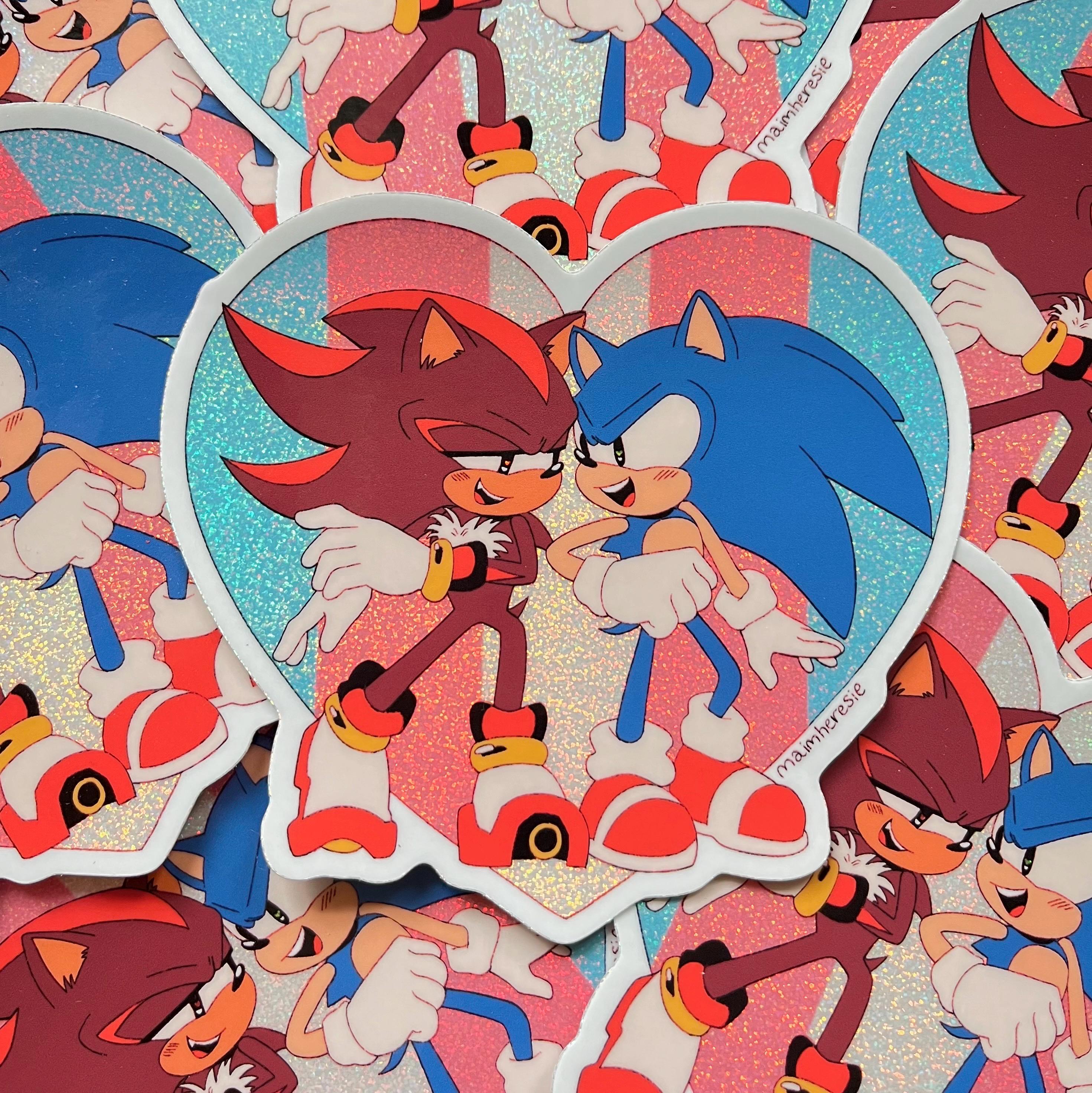 Sonadow Trans Pride Holographic Sticker Sonic the Hedgehog Shadow the ...