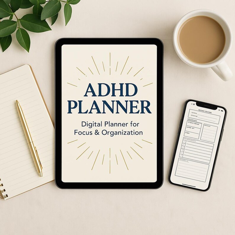 ADHD Digital Planner | Printable Daily Planner for Focus, Task ...