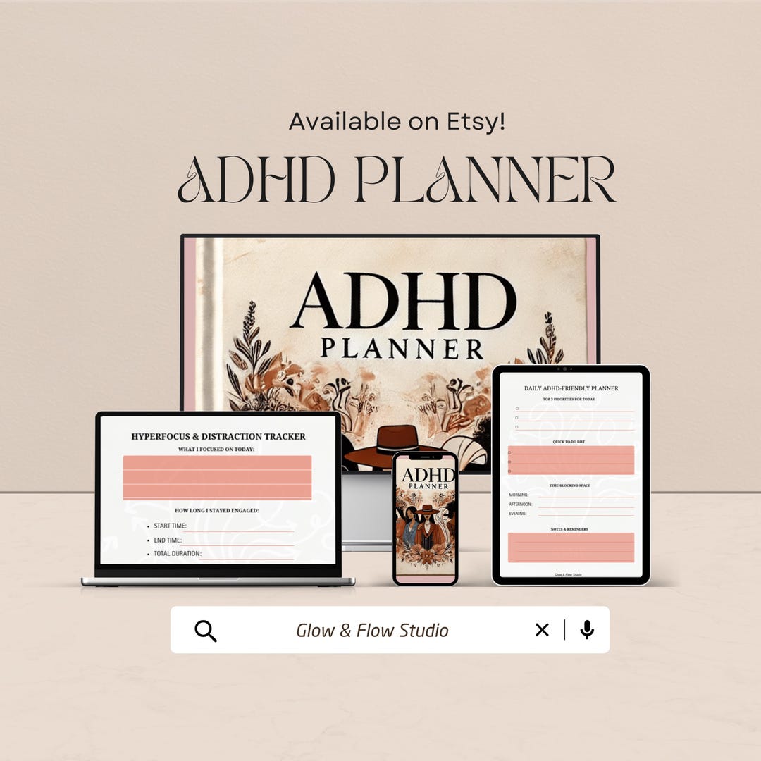 ADHD Digital Planner | Printable Daily Planner for Focus, Task ...