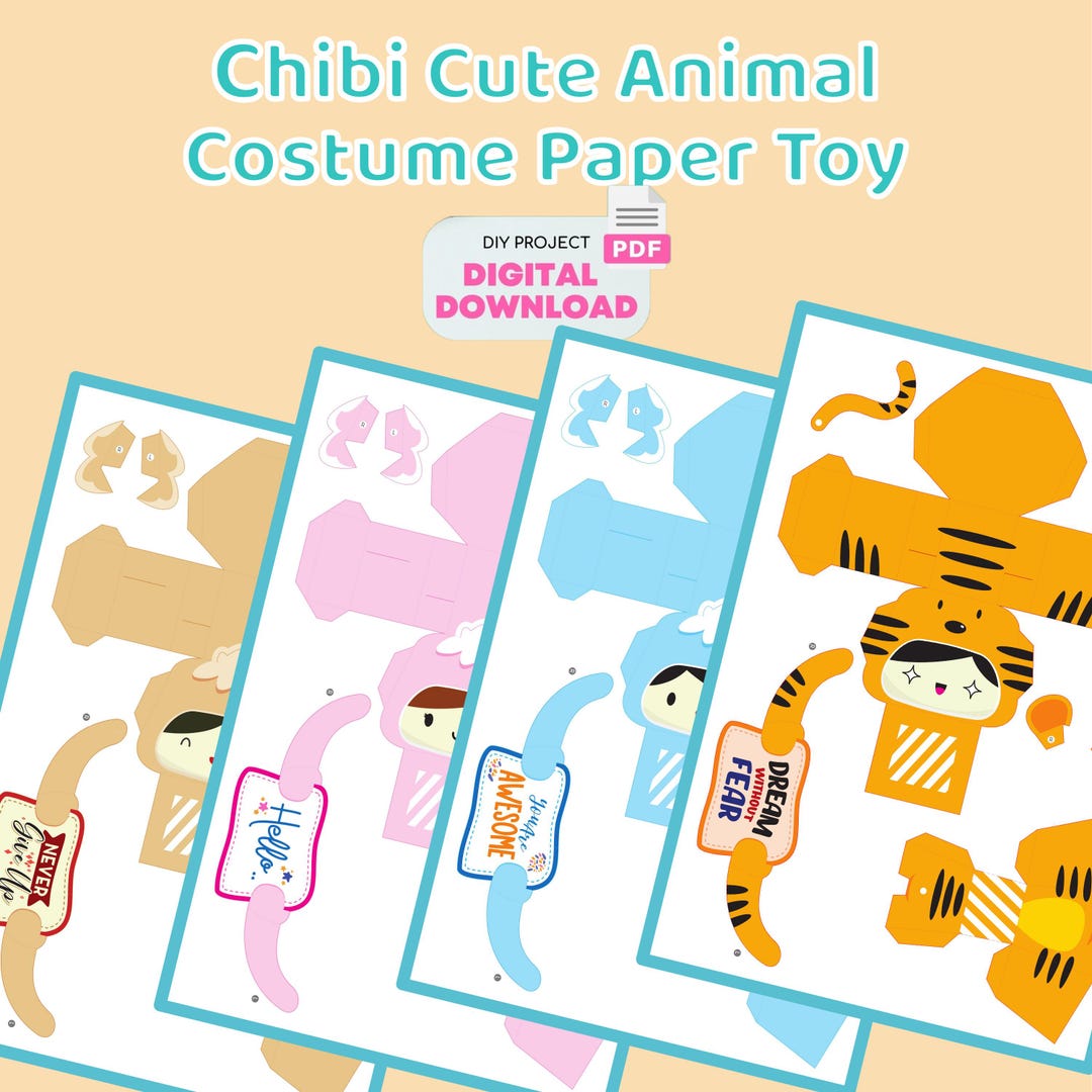 Printable Animal Paper Toys for Kids - Montessori Craft Activity - Easy ...
