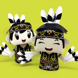 Creative DIY Paper Toy – Chibi Traditional Indonesian Dress ...