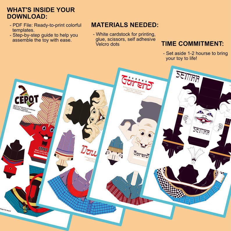 Traditional Wayang Paper Craft – Javanese & Balinese Puppet Theater DIY ...